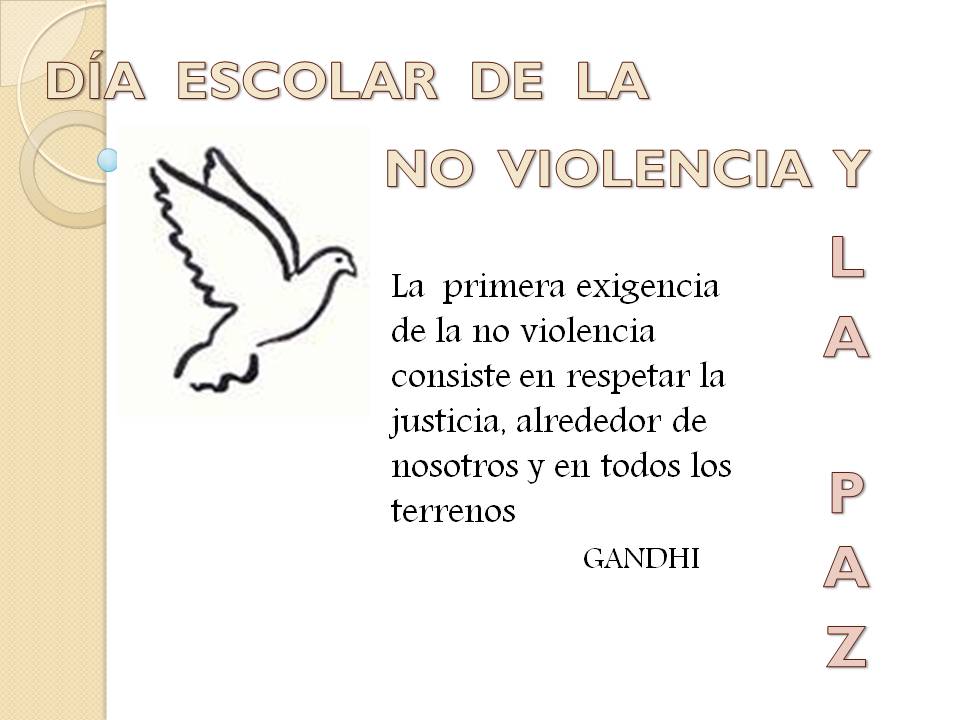30 De Enero Día Escolar De La No Violencia Y La Paz Centro